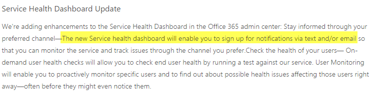New Service Health Dashboard for Office 365 | Practical365