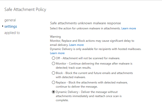 Exchange Online Advanced Threat Protection Dynamic Delivery Behavior ...