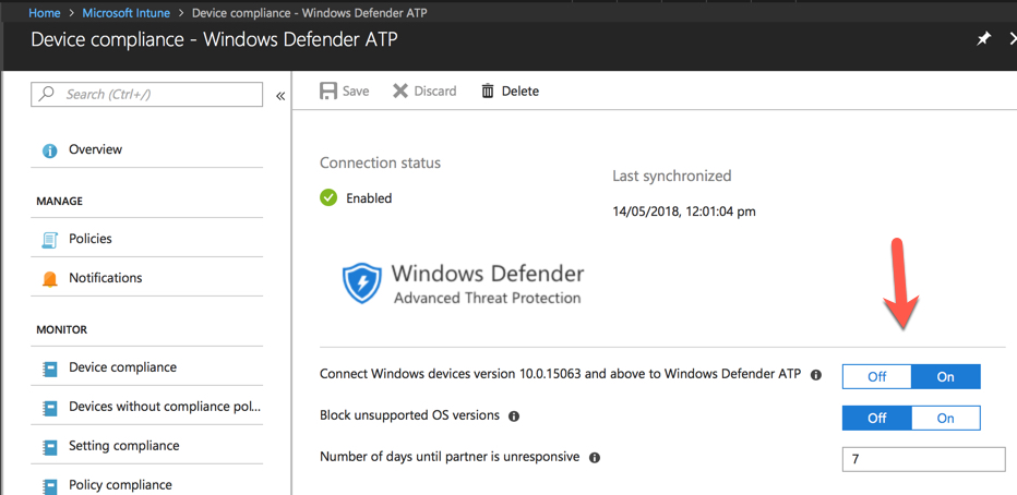 Integrating Windows Defender ATP with Intune Compliance Policies