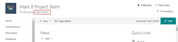 Configuring Classifications for Office 365 Groups | Practical365