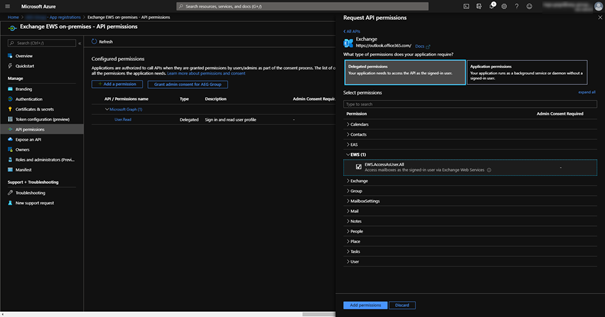 Use OAuth on Exchange on-premises without Hybrid Modern Authentication ...