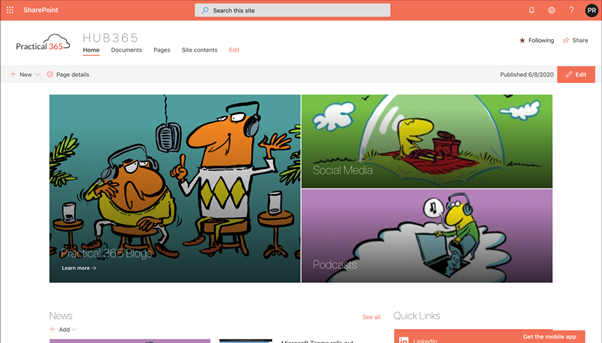 Creating a modern SharePoint Online Intranet - Part Three | Practical365