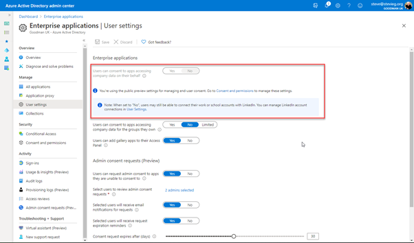 Use Azure AD Admin Consent Requests to help avoid attacks against your users | Practical365