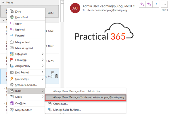 Use Plus Addressing in Microsoft 365 to create email addresses on the ...