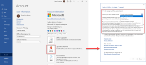 Switch between Office update channels and enable Teams Preview features ...