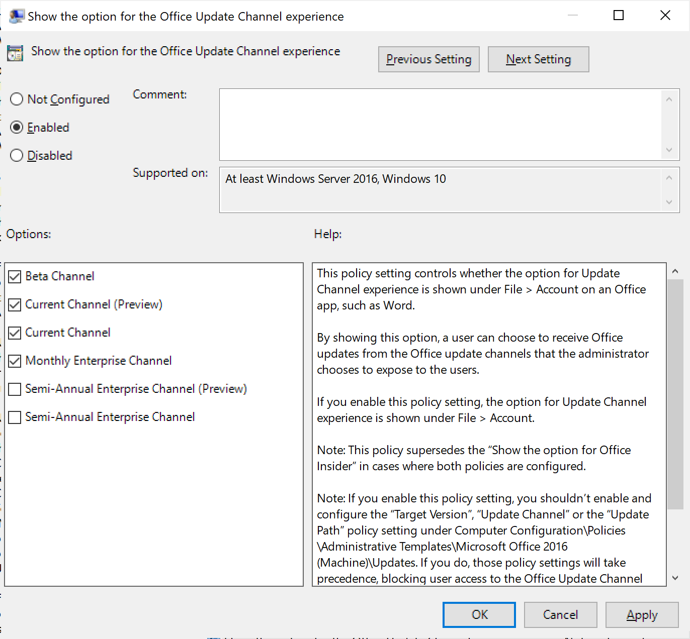 Switch between Office update channels and enable Teams Preview features ...