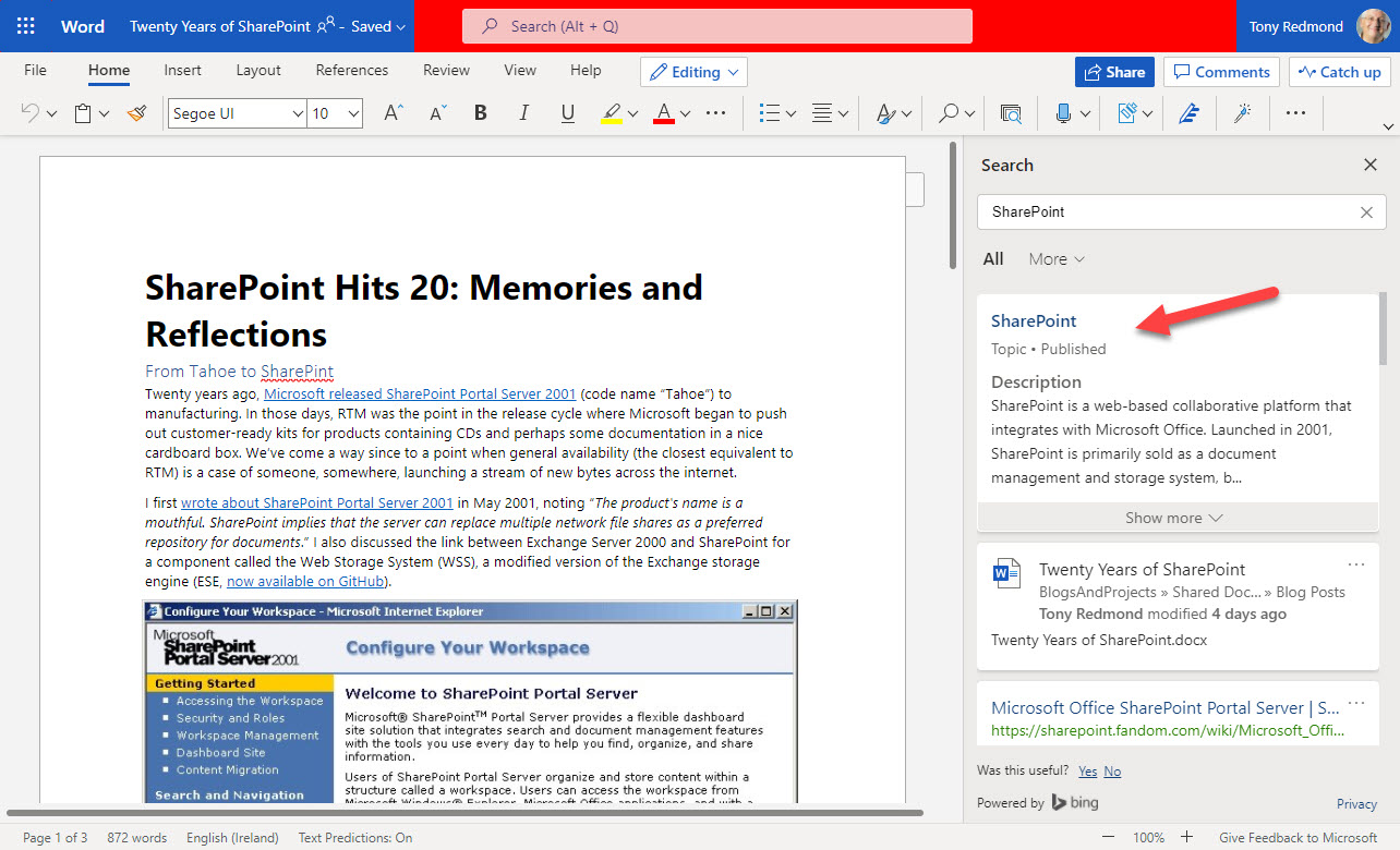 Using Viva Topics to Highlight Knowledge in Microsoft 365 Apps | Practical365