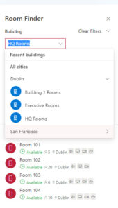 How Outlook's Room Finder Uses Metadata from the Places Service ...