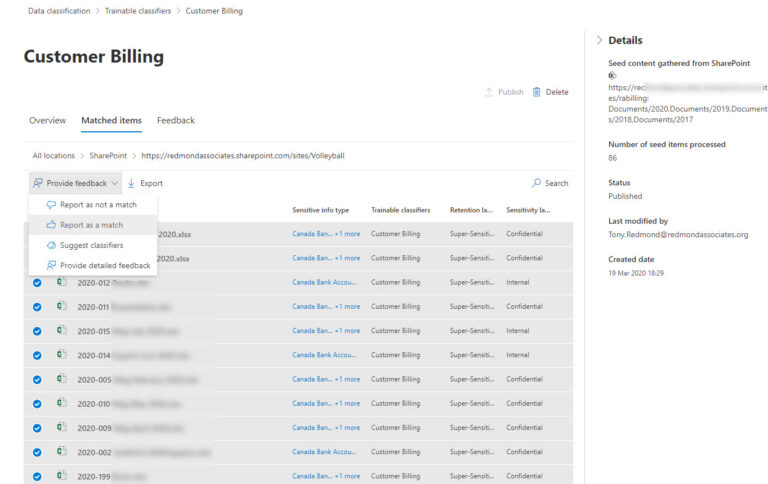 Managing the Lifecycle of Custom Trainable Classifiers