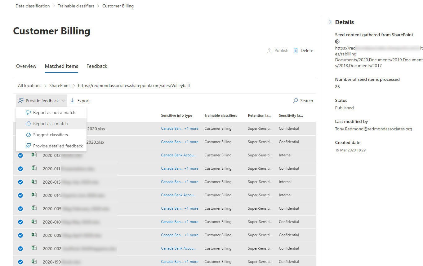 Managing The Lifecycle Of Custom Trainable Classifiers