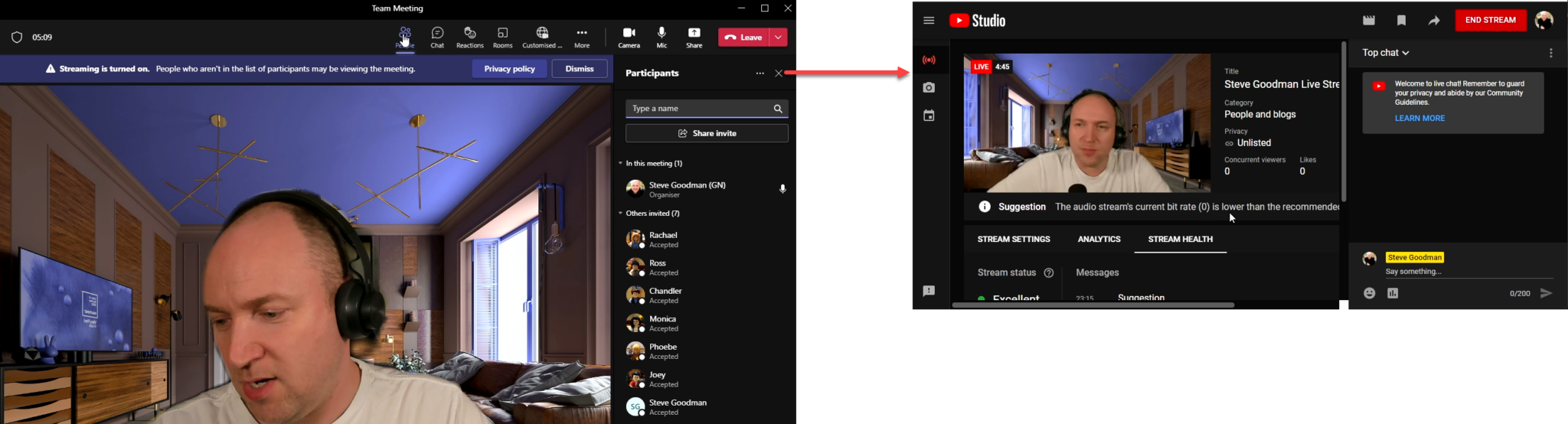 How to Stream Webinars from Microsoft Teams Using RTMP | Practical365