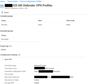 Using Microsoft Tunnel to control access to M365 devices