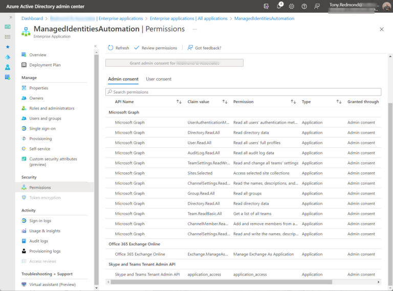 Using An Azure Managed Identity With Microsoft 365 Powershell