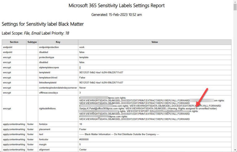 Reporting Sensitivity Label Settings with PowerShell Reporting Sensitivity Label Settings with PowerShell