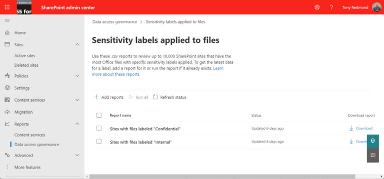 Report Sensitivity Labels Assigned to SharePoint Online Documents