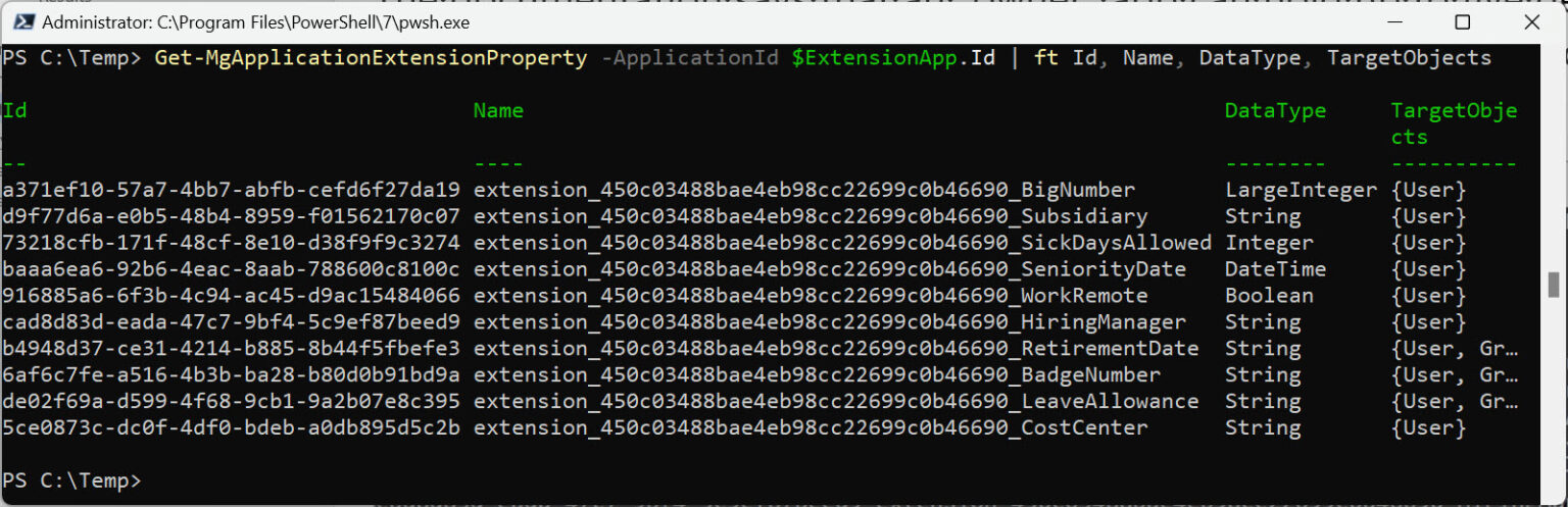 How to Use Entra ID Directory Extensions with PowerShell