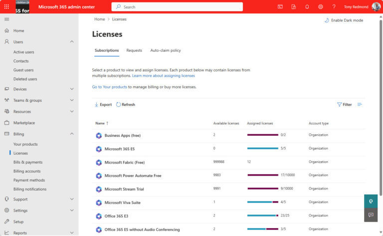 How to Report Microsoft 365 Subscriptions and Service Plans