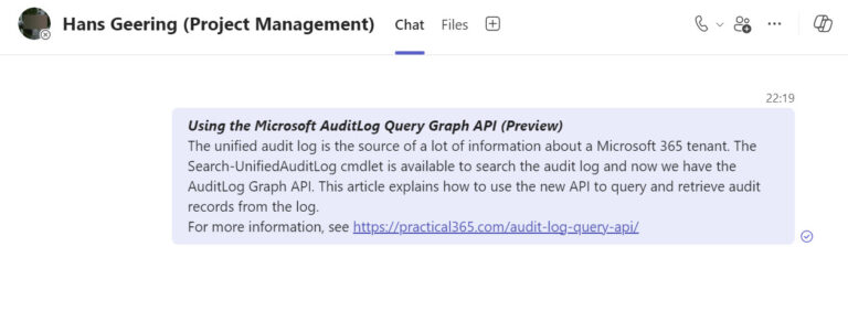 Practical Graph: Working with Teams Messaging | Practical365