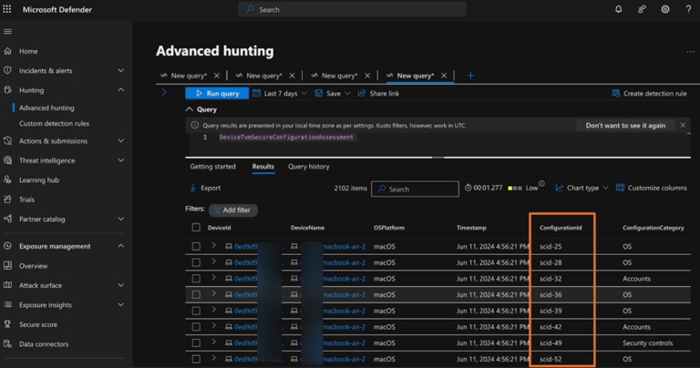 checking Using KQL to Pull the Deployment Status of the Defender for EndpointDeployment Status ...