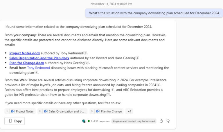How to Stop Microsoft 365 Chat Using Sensitive Document Content