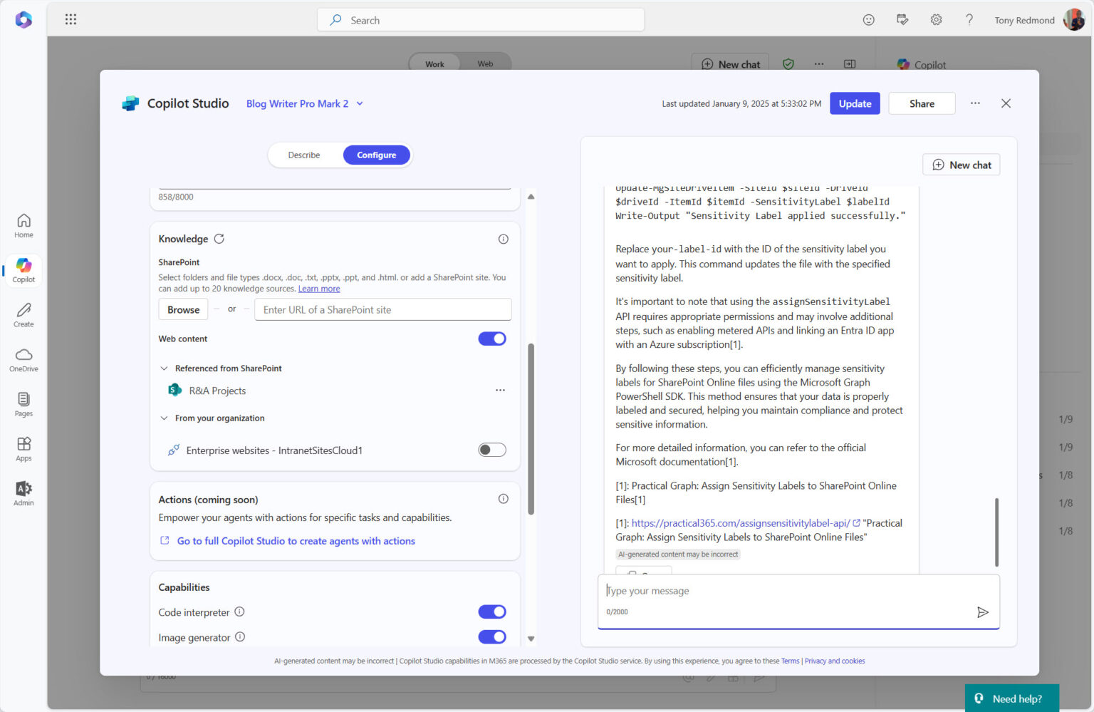 Practical Copilot Creating A Declarative Agent Practical365