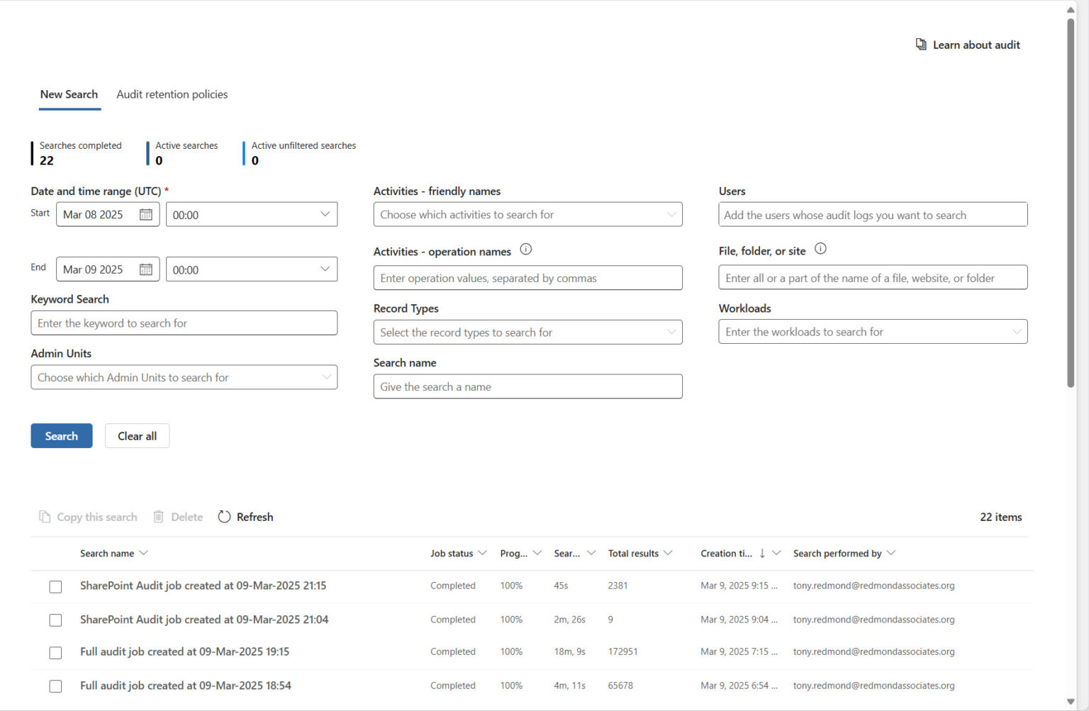 Running Audit Log Searches with the AuditLog Query API